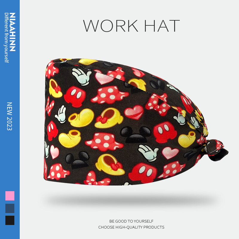 Print Operating Cap Cute Oral Doctor Pure Cotton Operating Room Hat ...