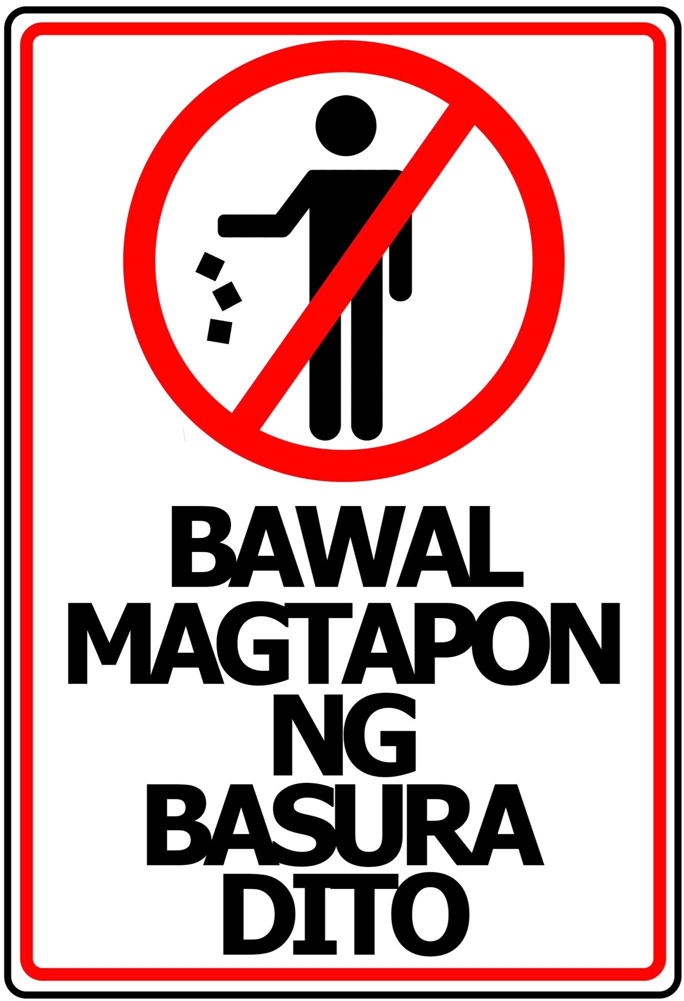 Bawal magtapon signage | Lazada PH