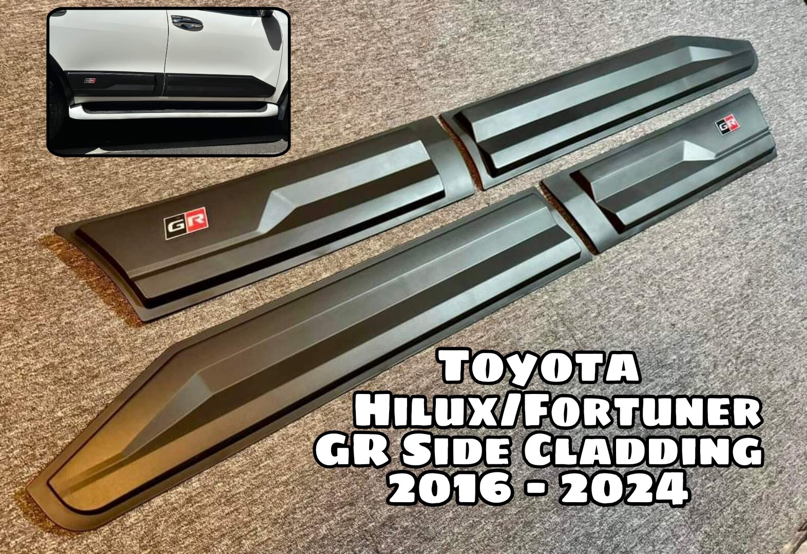 Toyota Hilux GR Side Cladding 2016-2024 All variants (Thailand made ...