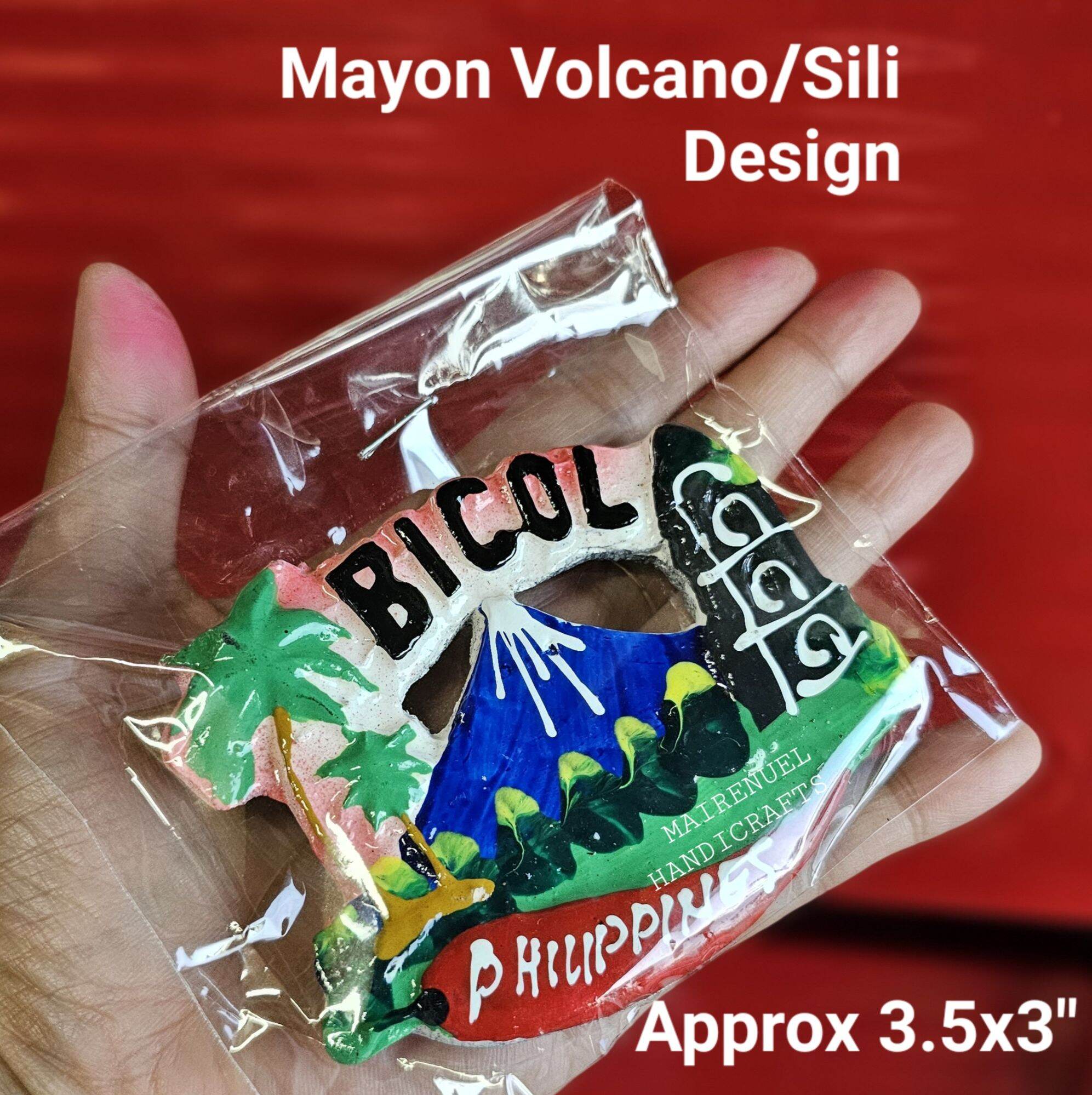 REF MAGNET Bicol Souvenir(sand of Mayon Volcano material) | Lazada PH