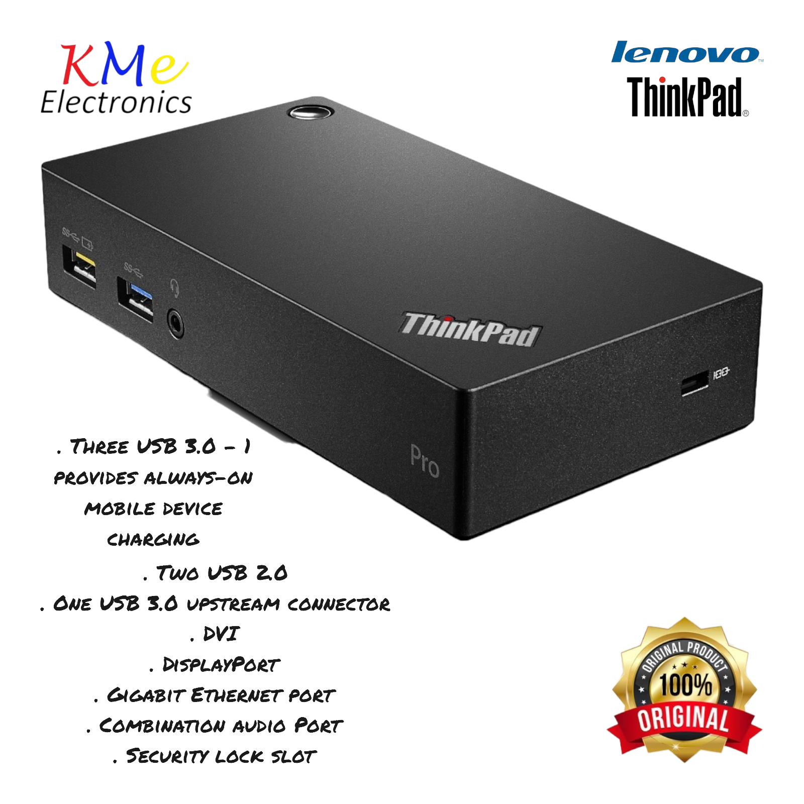 Original Lenovo ThinkPad USB 3.0 Pro Dock - Lenovo DK1522 with 45W AC ...