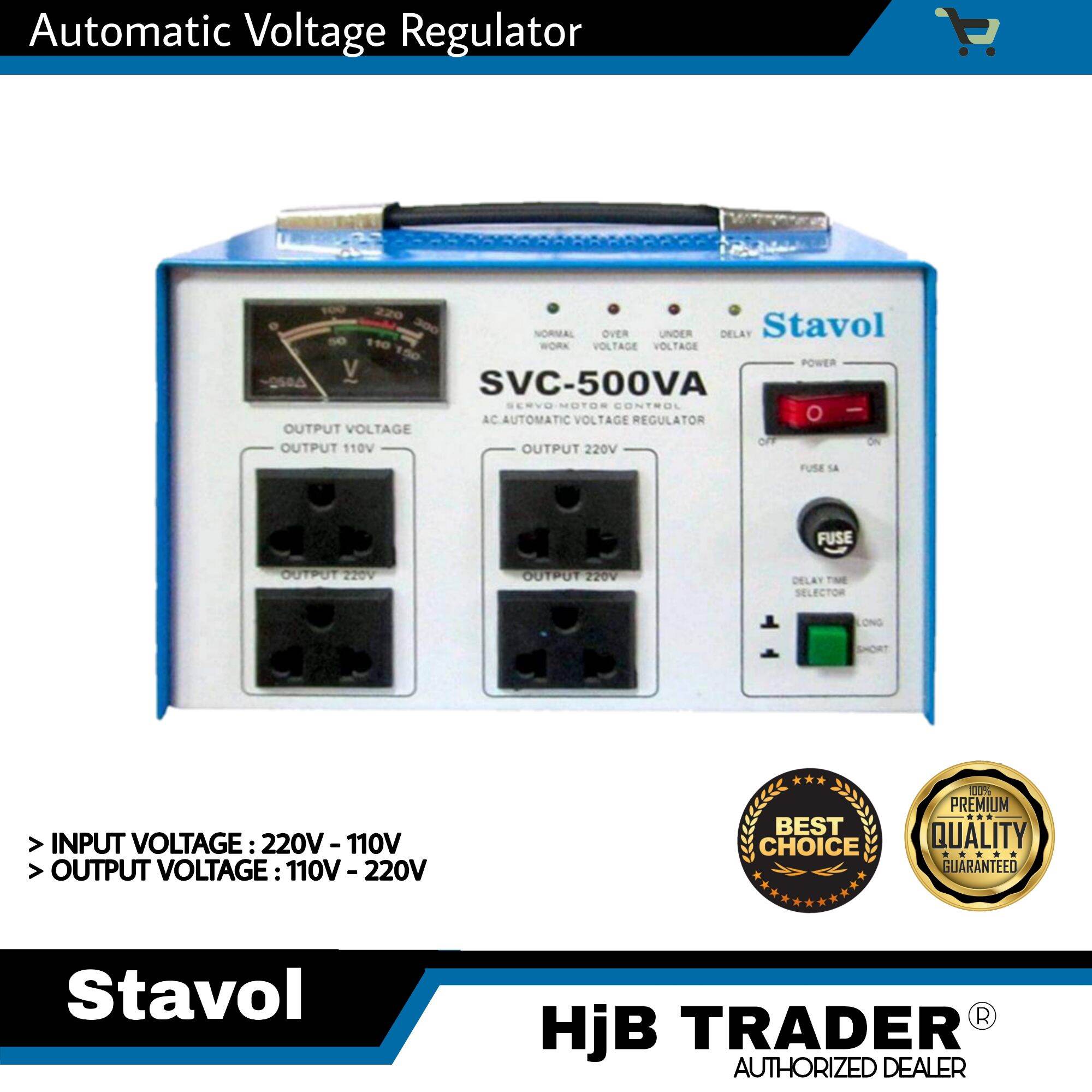 Stavol 500va Automatic Voltage Regulator - 110V - 220V | Lazada PH