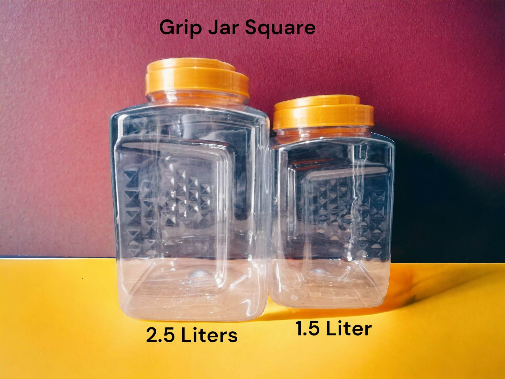 Plastic Square Grip Jars: 1.5 liter and 2.5 liters | Lazada PH
