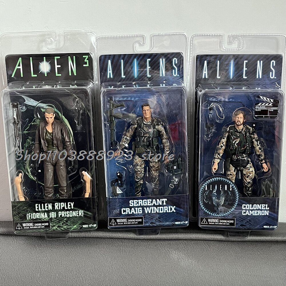 NECA Grid Warrior Alien3 Dog Ellen Ripley Colonel Cameron Sergeant ...