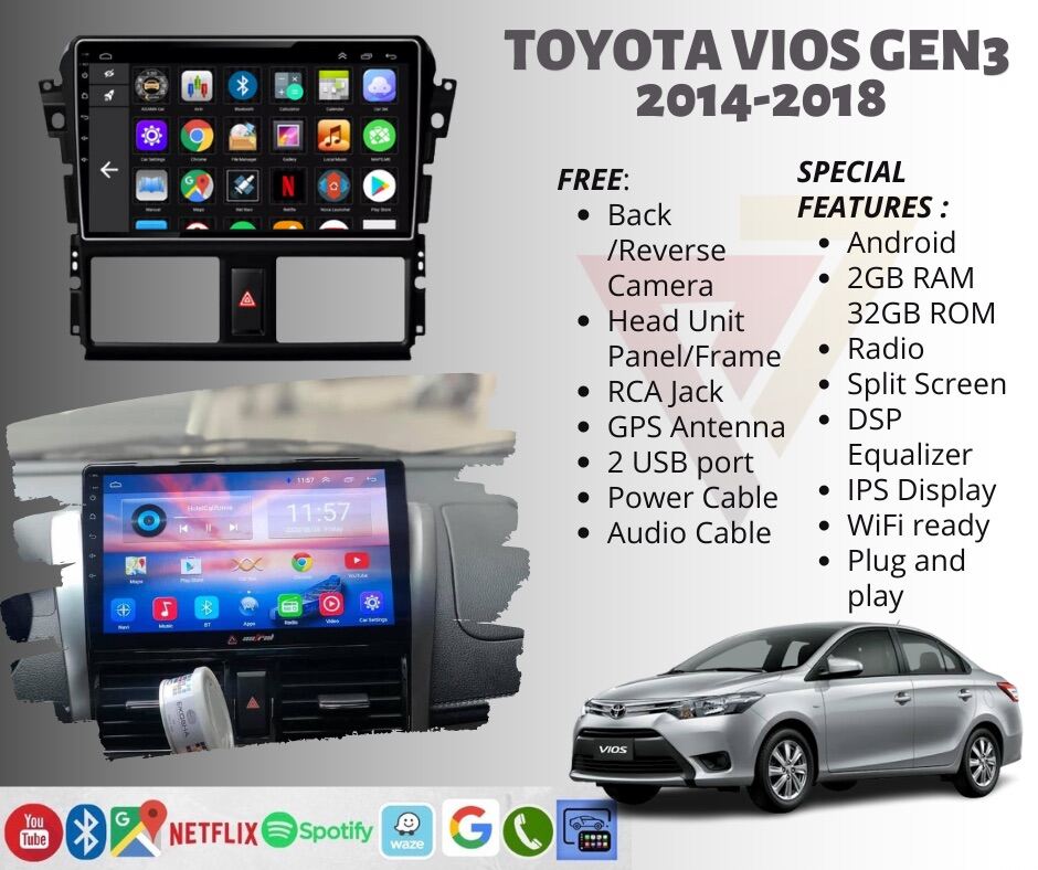 T3 TOYOTA VIOS 2014-2018 Astral Android Head Unit | Lazada PH