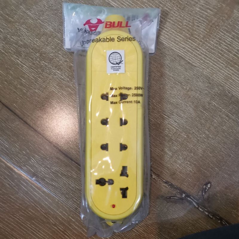 Bull unbreakable extension socket 4gang 2500w 10A | Lazada PH