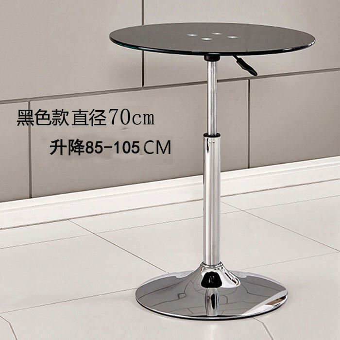 Round Adjustable Conference Table Tempered Glass Small round Table ...