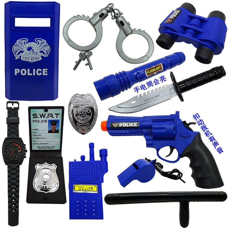 Children's Small Police Toy Set Equipment Helmet Small Traffic Police ...