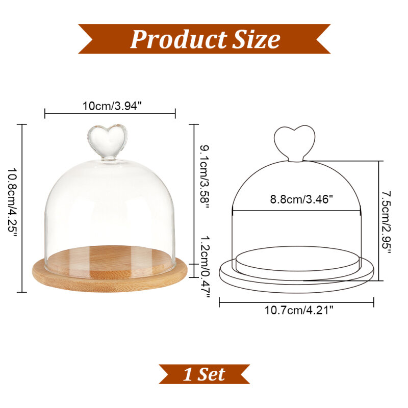 Clear Glass Dome Display Ball-Shaped Clear Glass Display Case with ...