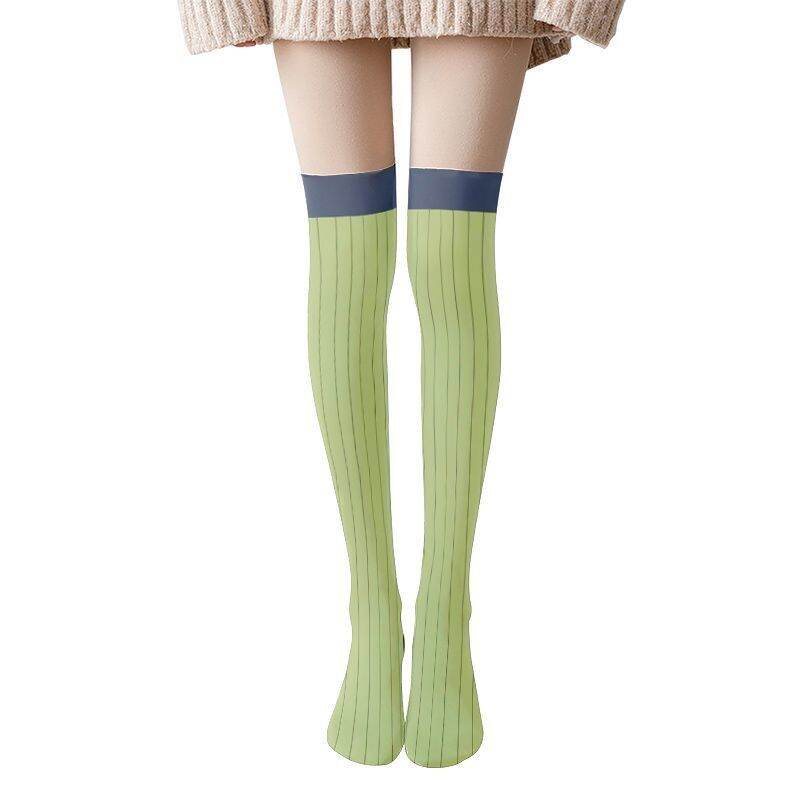 Anime Kimetsu no Yaiba Demon Slayer Women Over Knee Socks Lovely ...