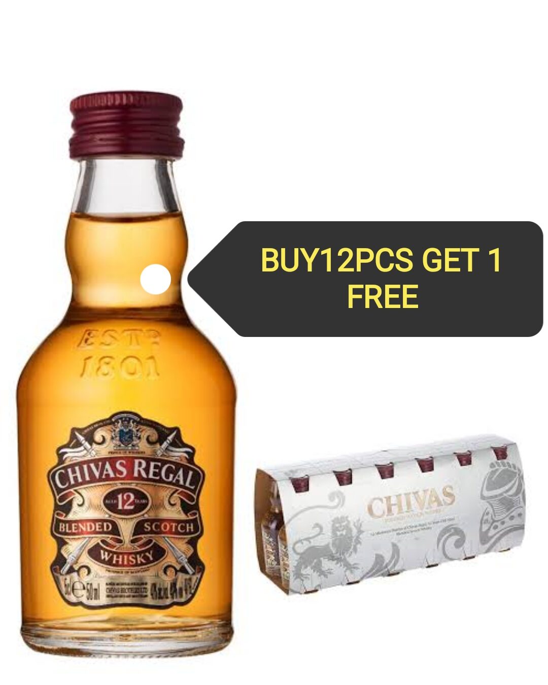 Chivas Regal 12yrs 12+1 PROMO PACK Mini LOW CONTENT | Lazada PH