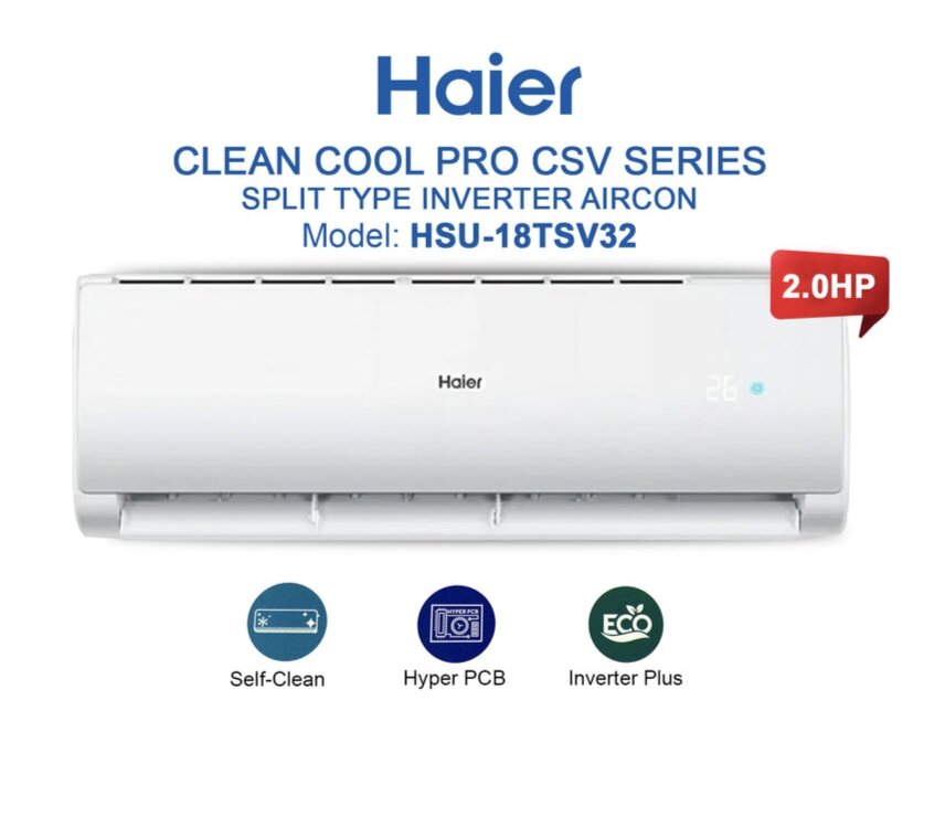HAIER 2HP HSU 18CSV32 SPLIT TYPE INVERTER AIRCON(INSTALLATION NOT ...