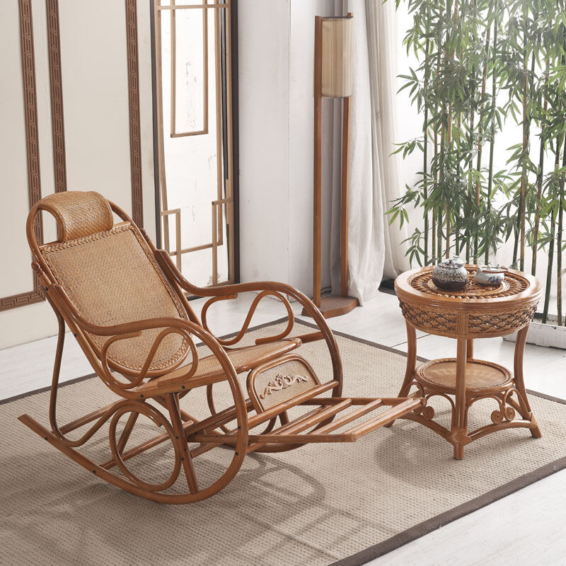 Real Rattan Rocking Chair Balcony Living Room Rocking Chair Home ...