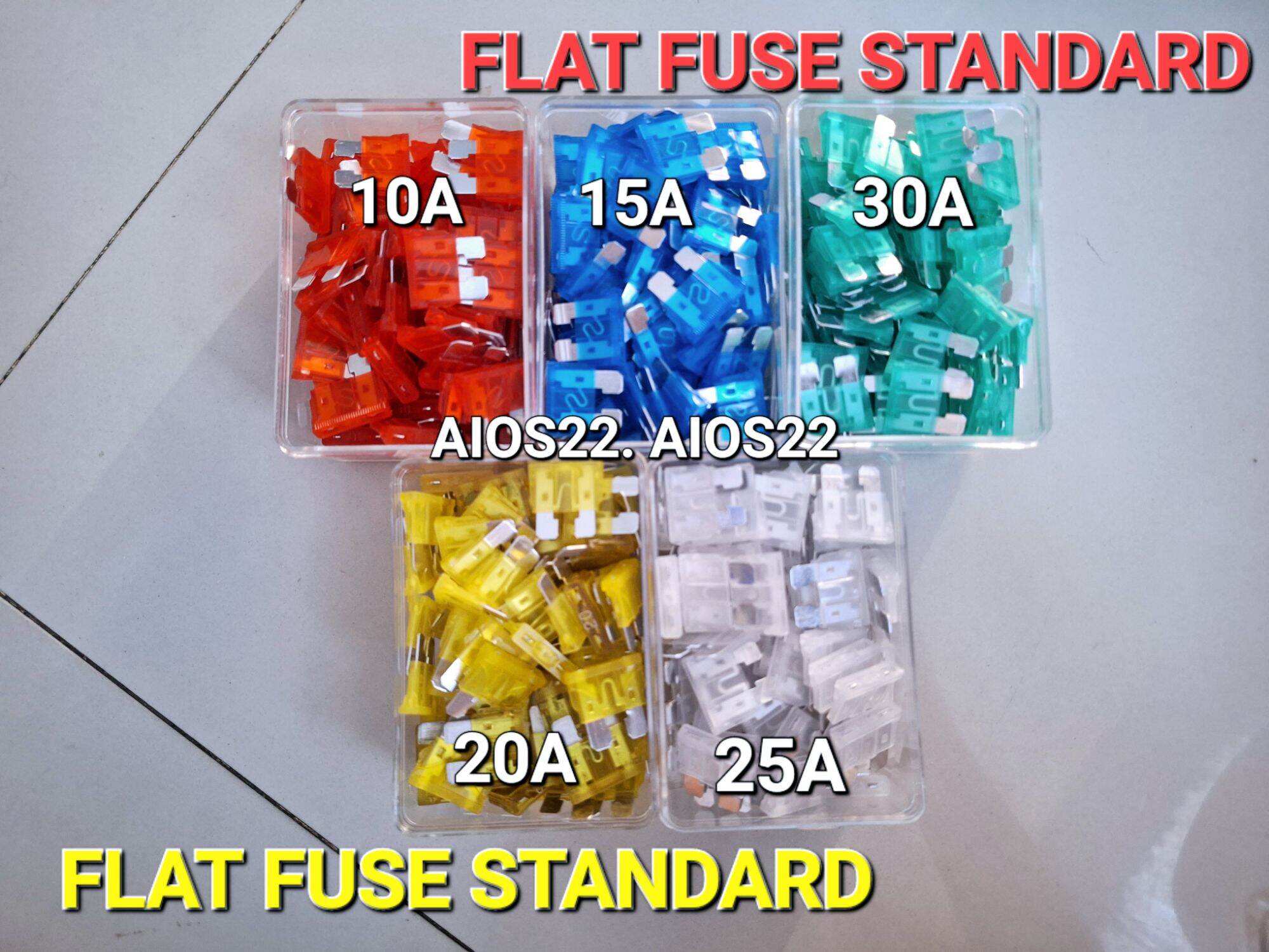 [30pcs] FLAT FUSE MINI/STANDARD 10A, 15A, 20A, 25A & 30A | Lazada PH