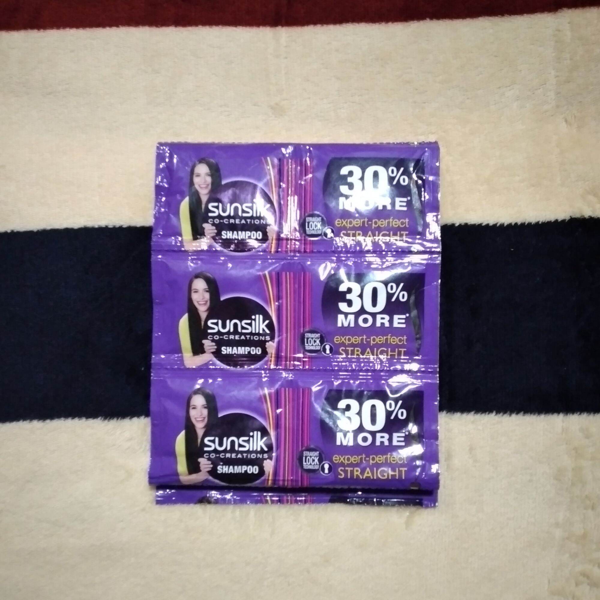 12pcs (1DOZEN) SUNSILK VIOLET TWIN PACK SACHET Expert Perfect Straight ...