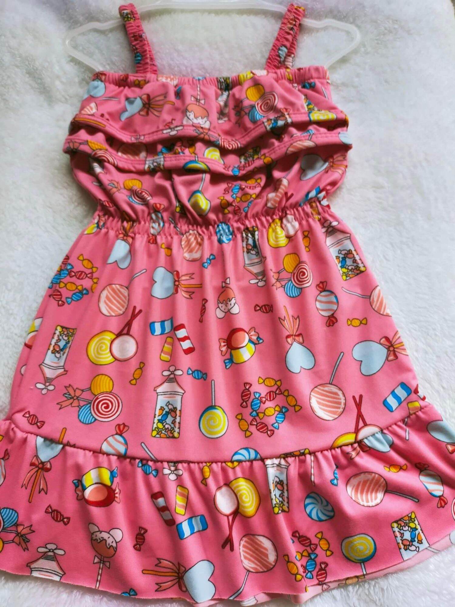 DOUBLE RAFFLES DRESS 2-5years old (assorted print ) | Lazada PH