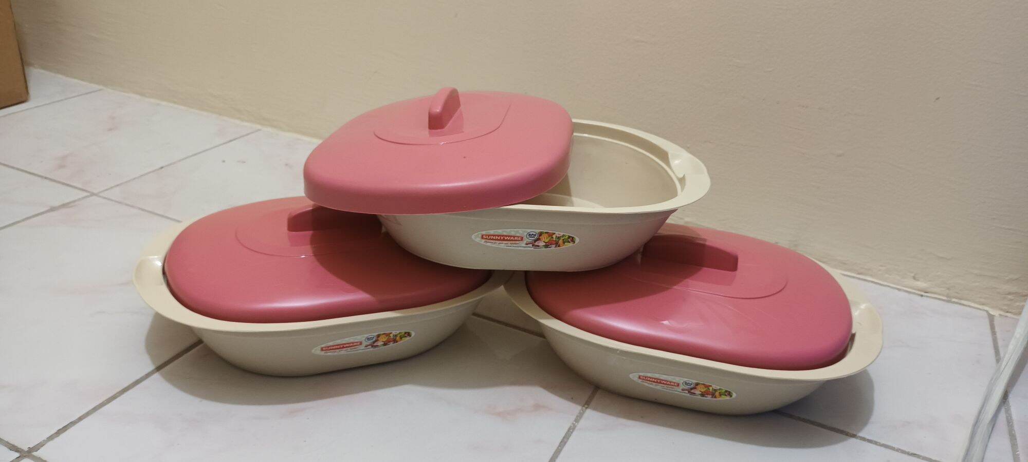 SUNNYWARE - OVAL FOOD CONTAINER WITH COVER(3 pieces set) | Lazada PH