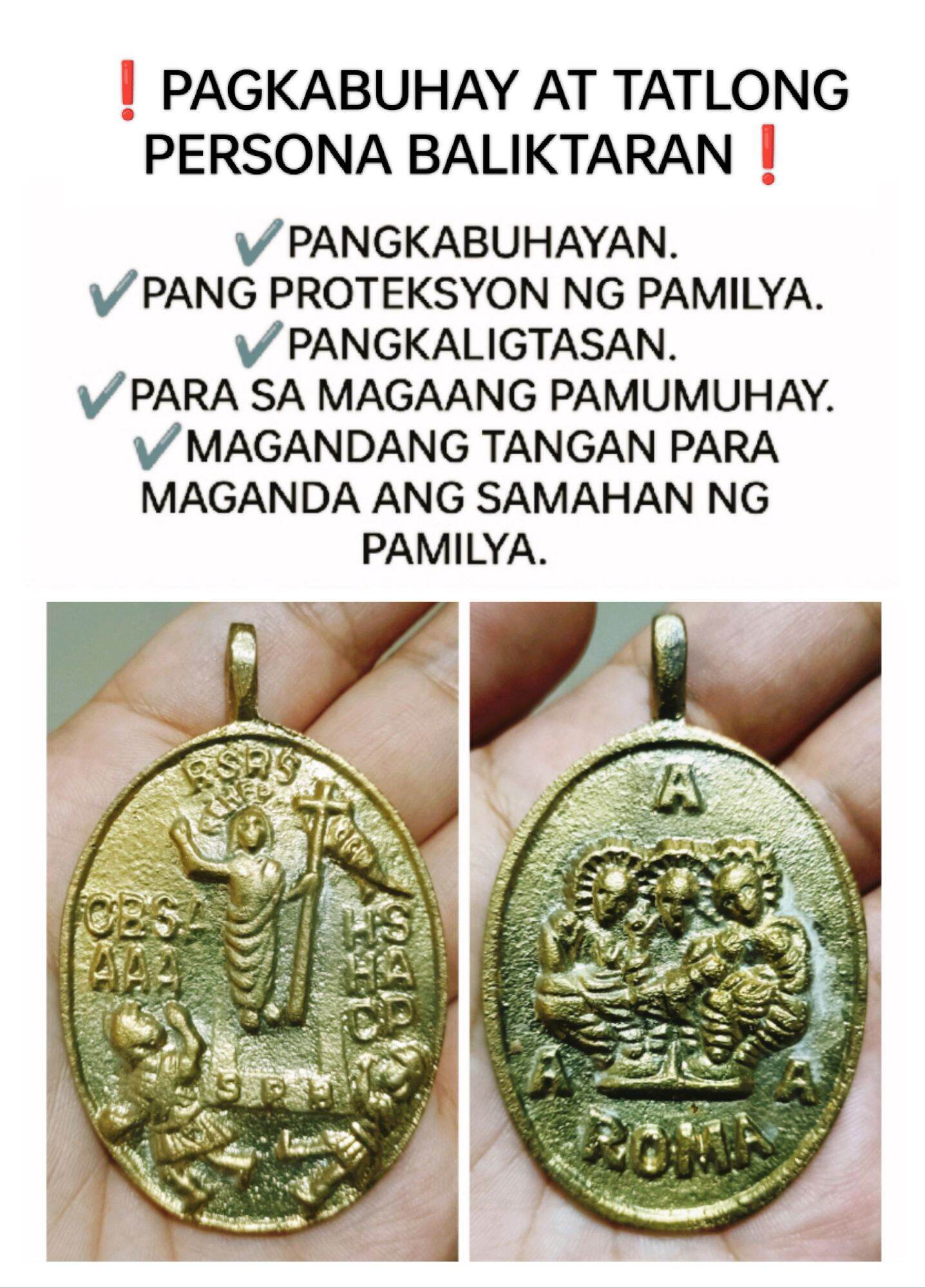 Pagkabuhay at Tatlong Persona Pendant Medalyon | Lazada PH