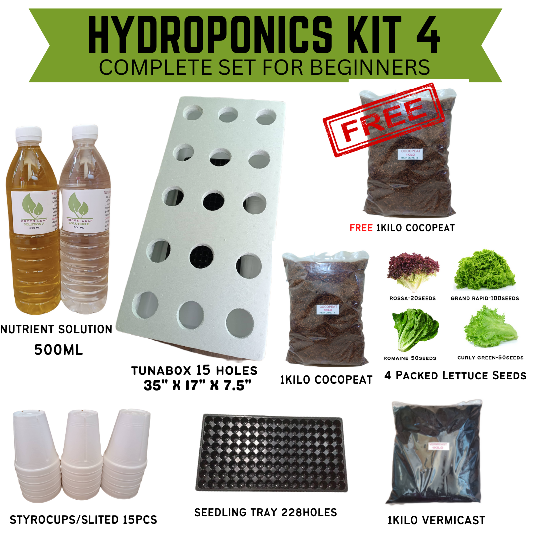 Hydroponics Complete Kit 4 - With Manual/Instruction and 4 packs ...