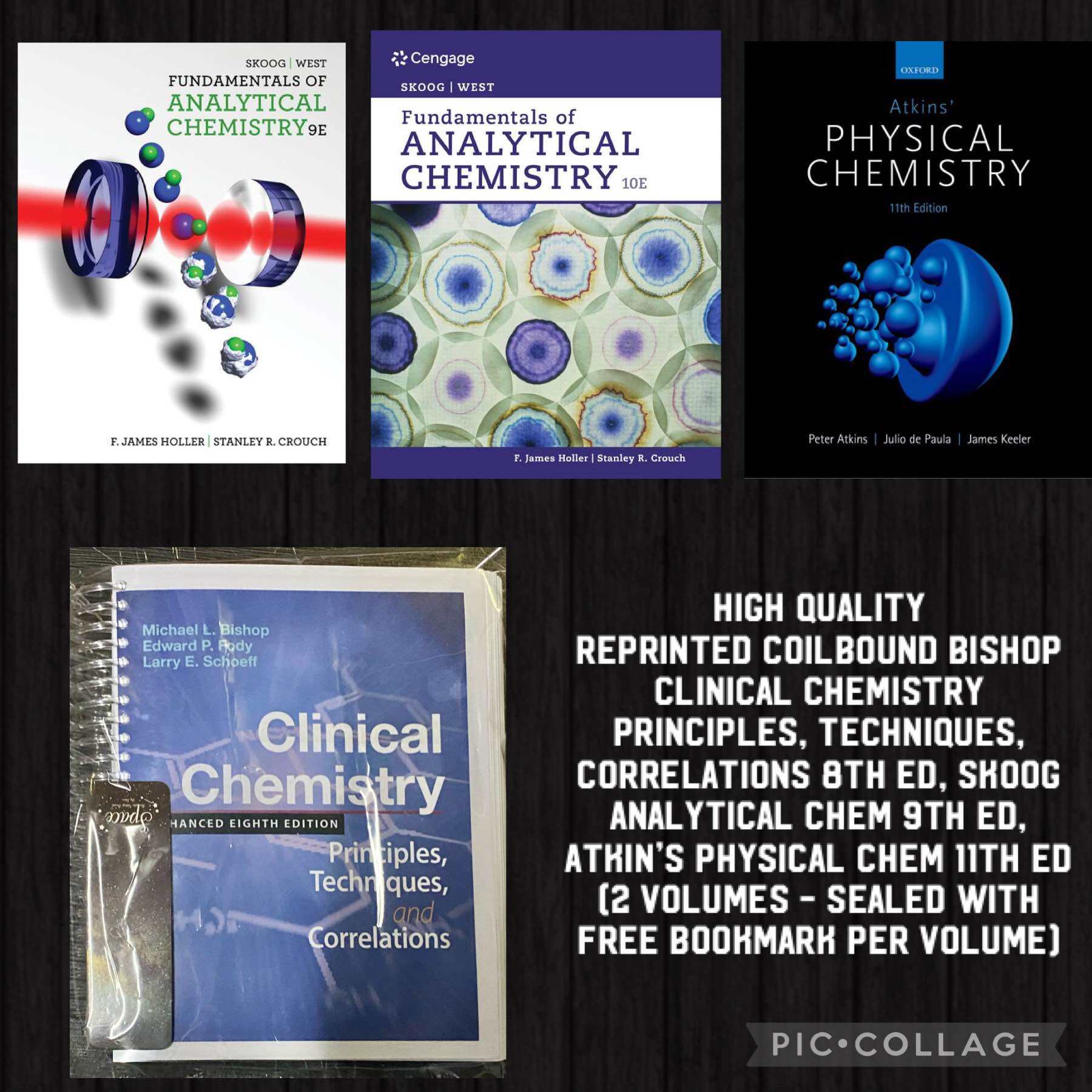 Bishop Clinical Chemistry 8th ed Skoog Analytical Chemistry 9th 10th ed ...