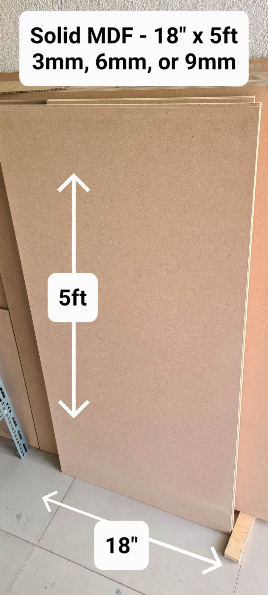 Solid MDF - 18" x 5ft - 3mm, 6mm or 9mm | Lazada PH