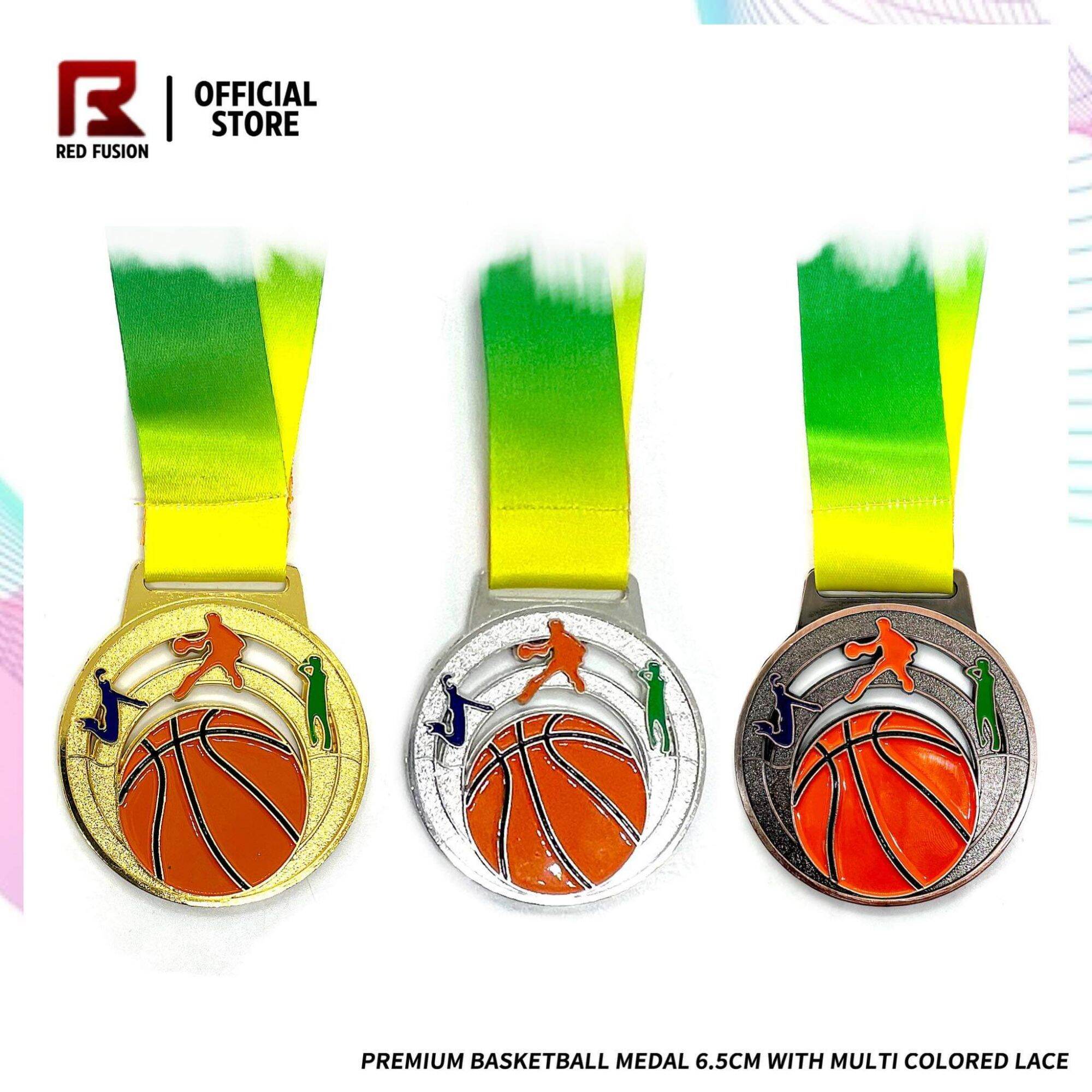 Premium Basketball Medal 6.5cm With Multi Colored Lace | Lazada PH