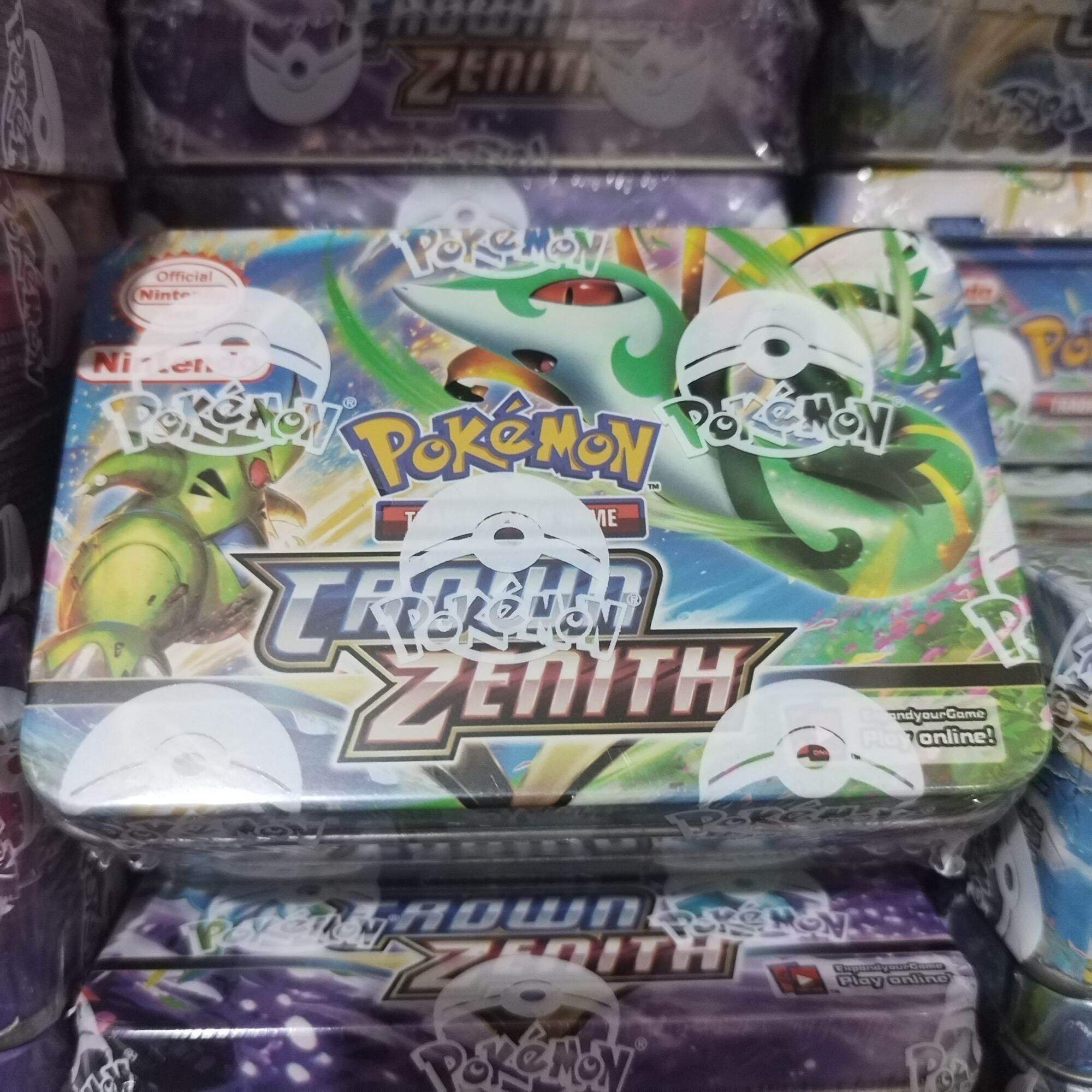 English Version Crown Zenith Iron Metal Box Pokemon Cards Vstar Vmax ...