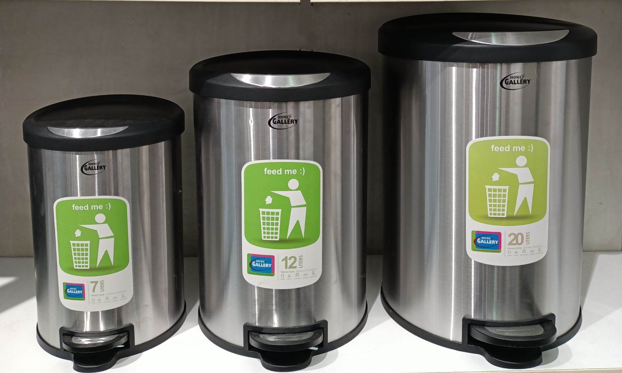 Home Gallery Heavy Duty Stainless Pedal Bin | Lazada PH