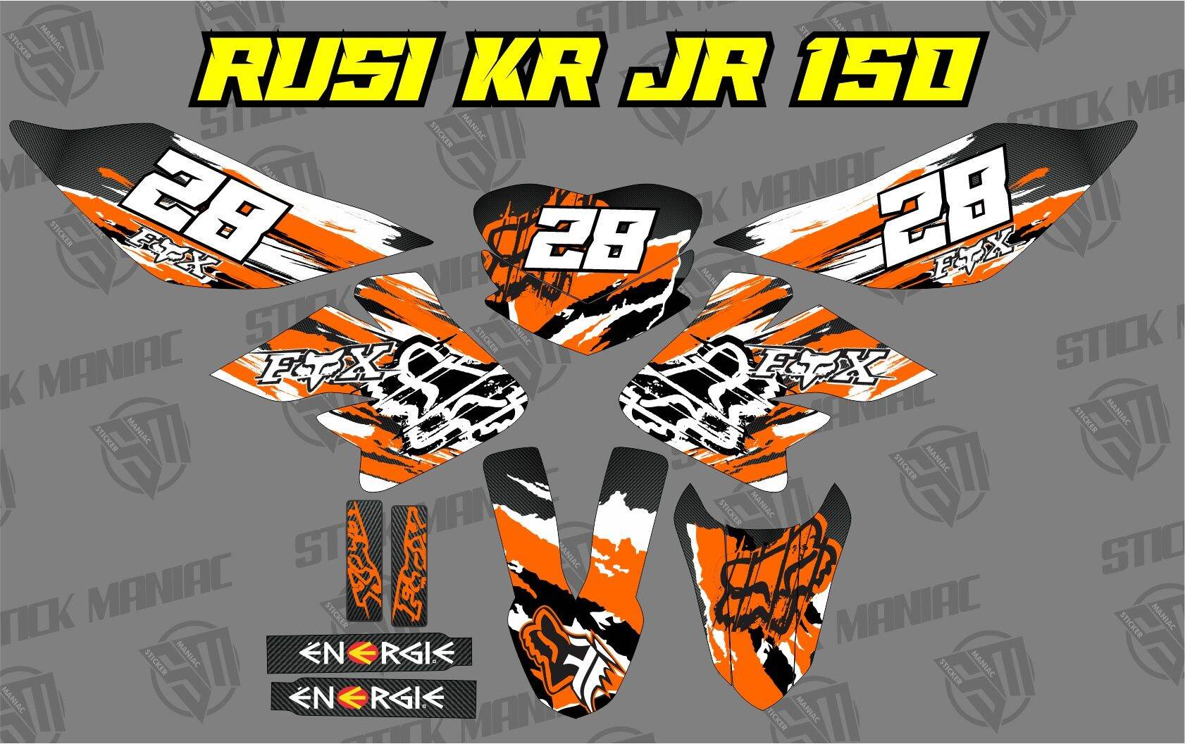 Rusi KR jr 150 full body decals | Lazada PH