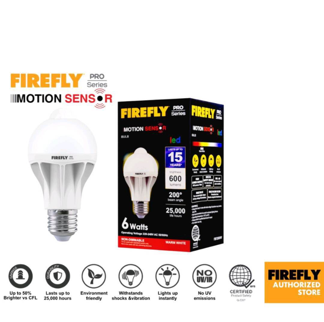 Firefly Pro Series Motion Sensor LED Bulb 6watts | Lazada PH