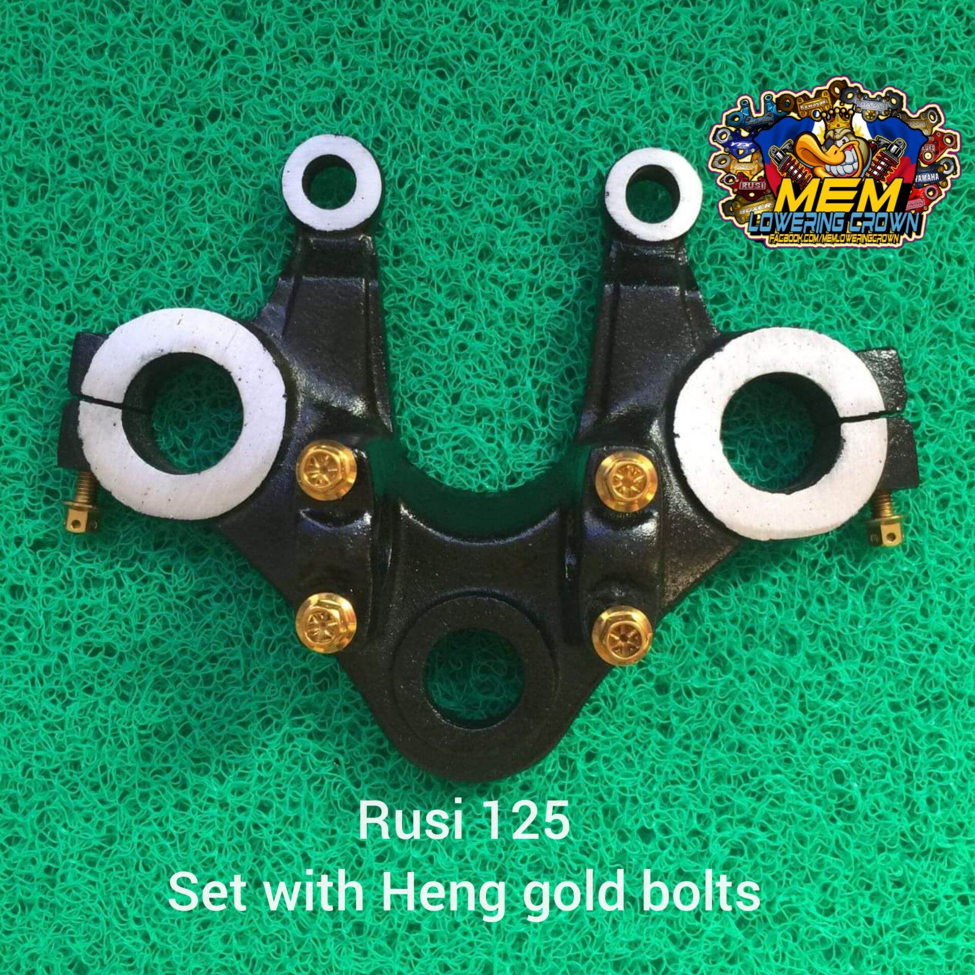 Rusi 125. lowering crown Set with Heng gold bolts/ Heng white gold ...