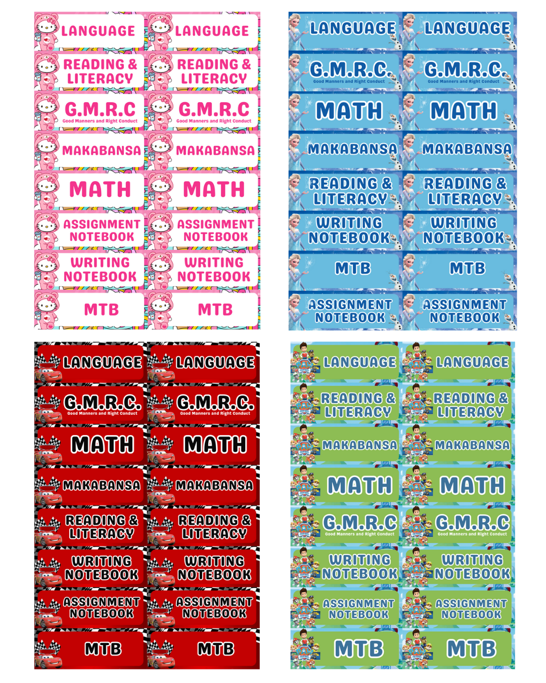 DepEd Matatag Subjects Stickers for Notebook Grade 1-3 (8PCS PER PACK ...