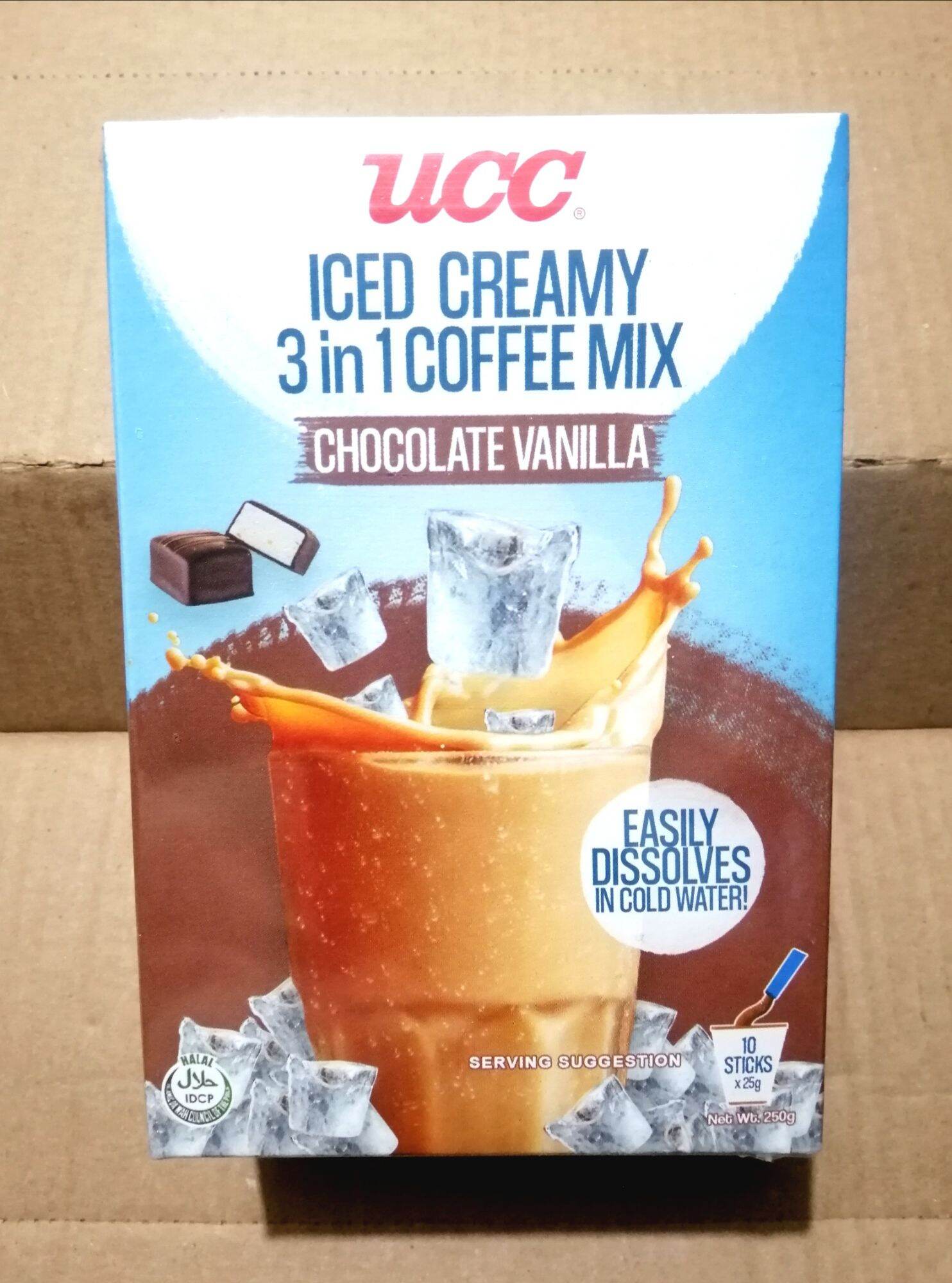 UCC Iced Creamy 3 in 1 Coffee Mix Chocolate Vanilla (10 sticks x 25g ...