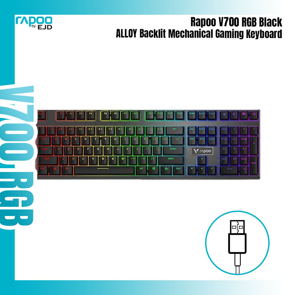 Rapoo V700 |RGB Black ALLOY Backlit Mechanical Gaming Keyboard | Rapoo ...
