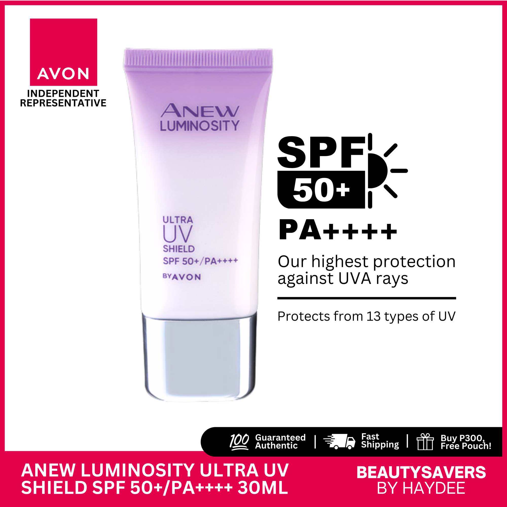 SALE! Avon ANEW Luminosity Ultra UV Shield SPF 50+/PA++++ 30mL (beautysavers by haydee)