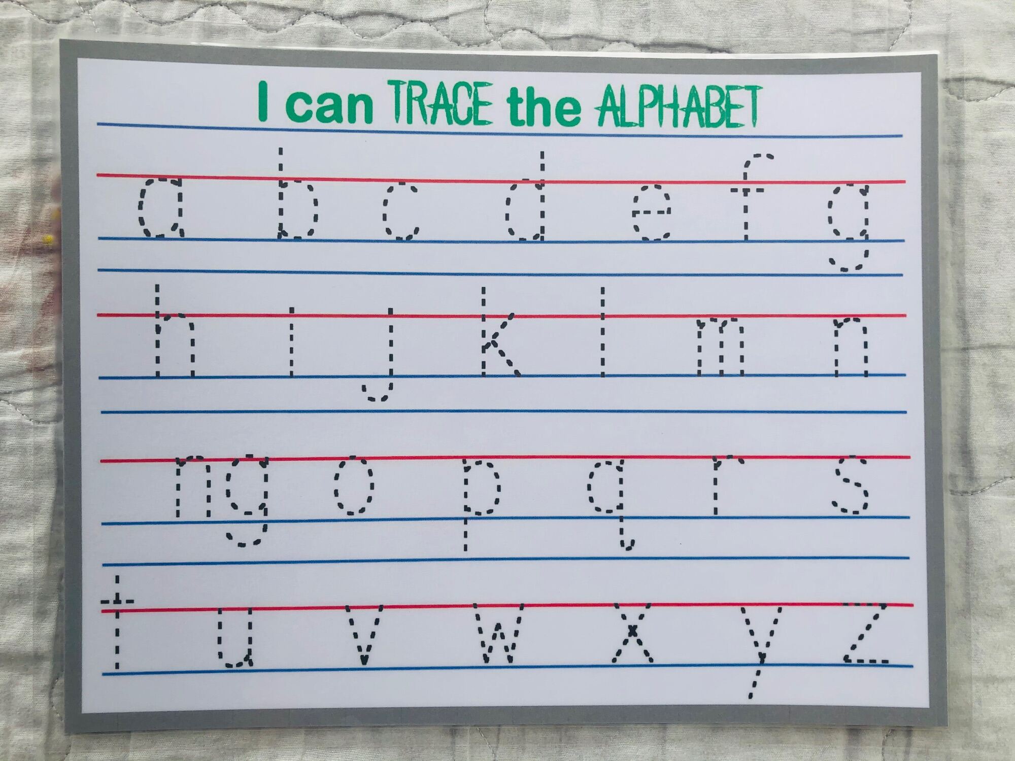 LAMINATED LOWERCASE ALPHABET | Lazada PH