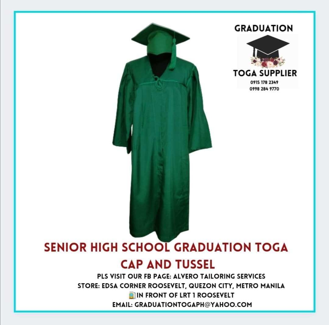 2 in 1 Emerald green Senior high school graduation toga set | Lazada PH