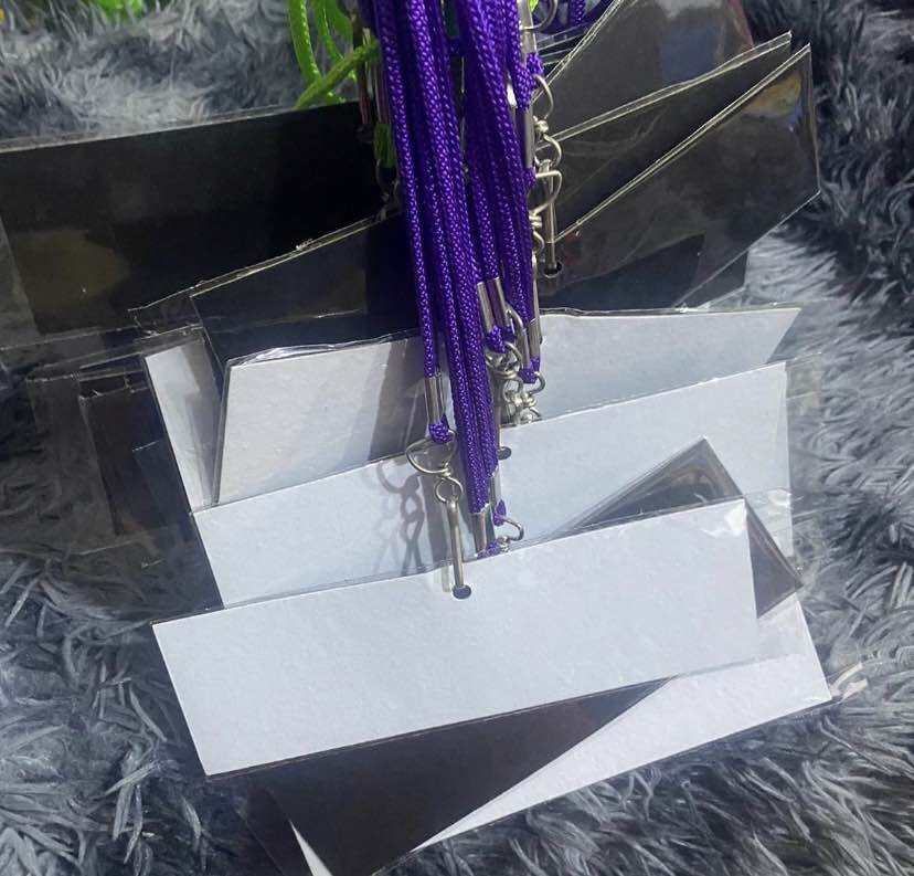 Name tag for school with plastic cover and string | Lazada PH