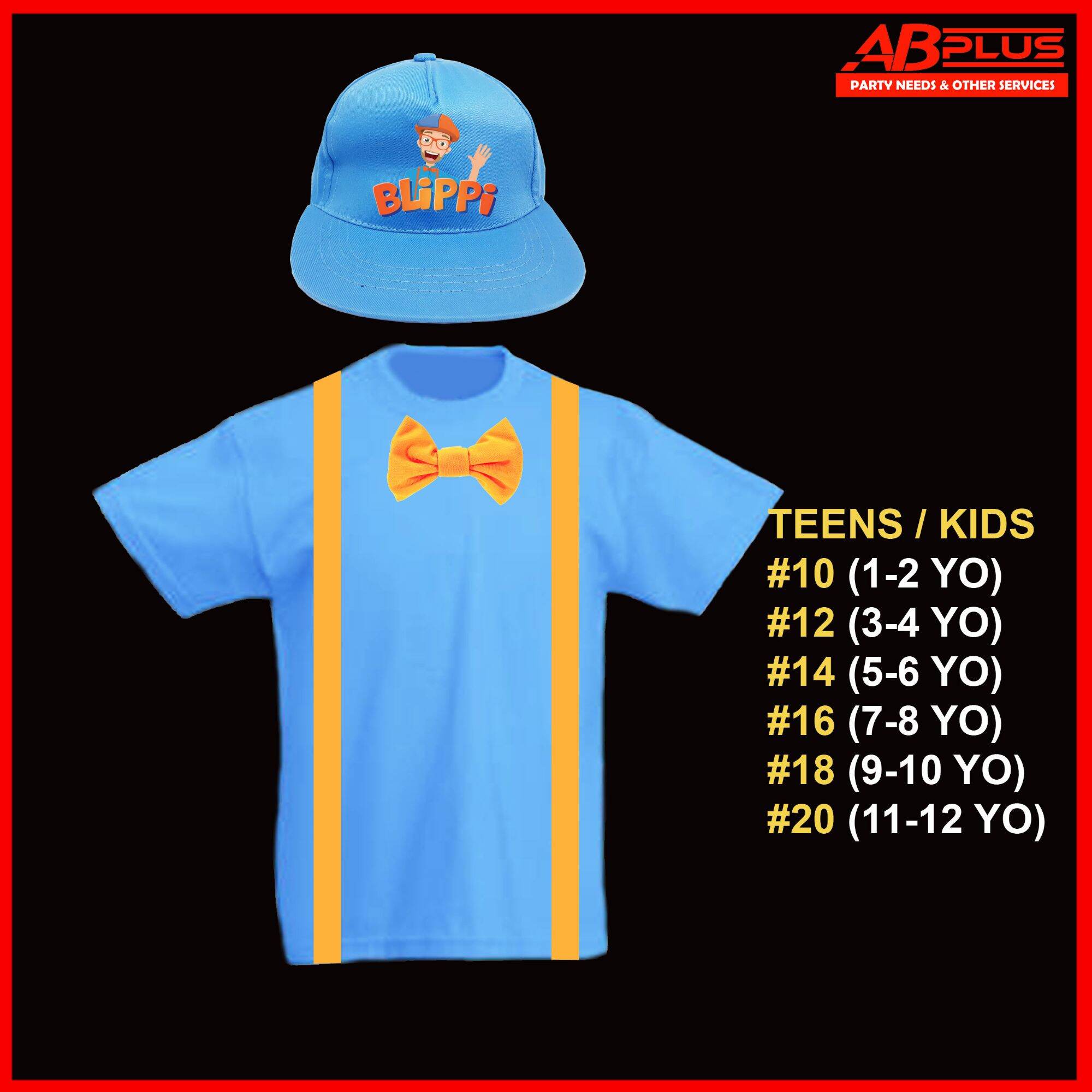 Blippi Tshirt for kids + Blippi Cap | Lazada PH