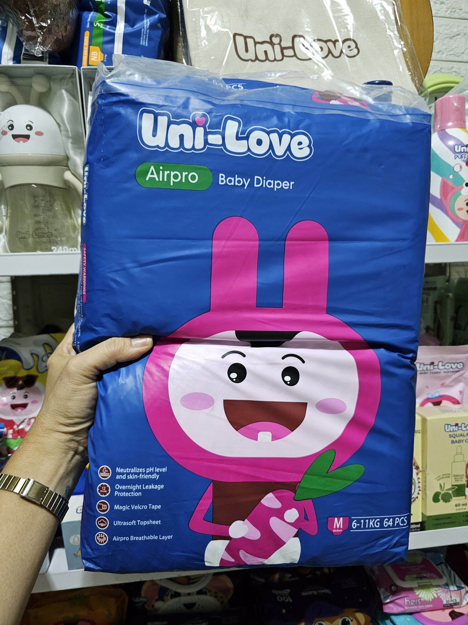 Unilove Airpro Baby Diaper Medium Taped 64pcs | Lazada PH