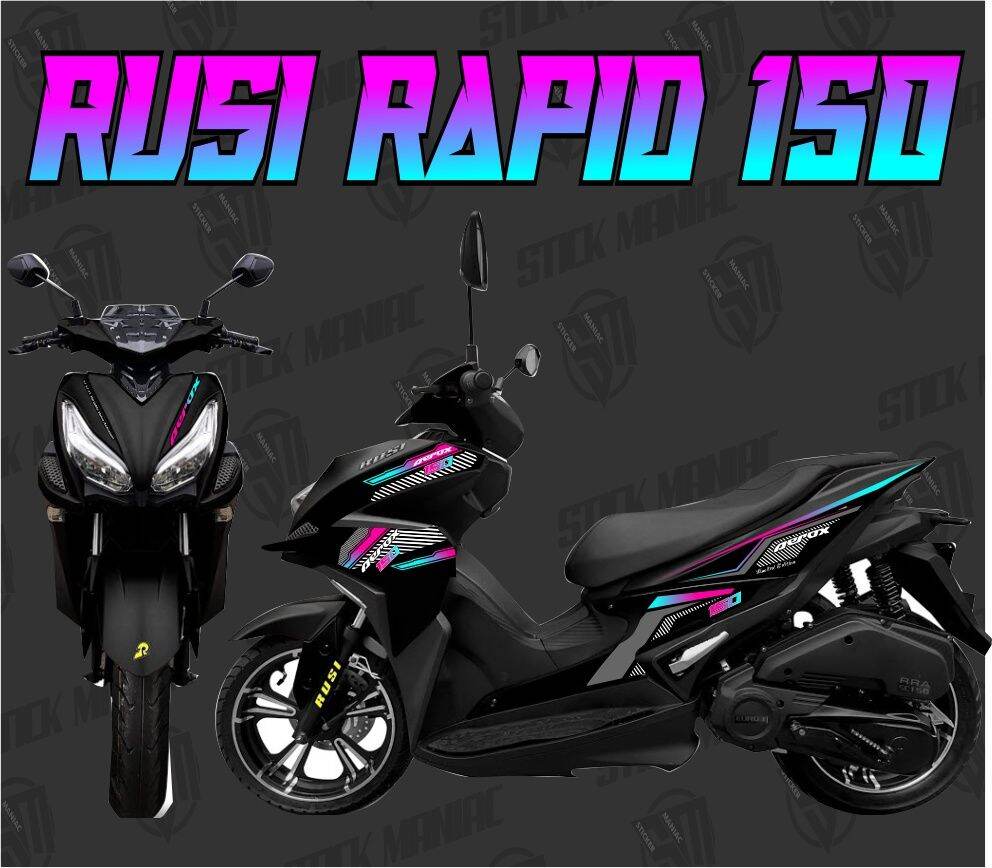 Rusi Rapid 150 decals sticker, Laminated | Lazada PH