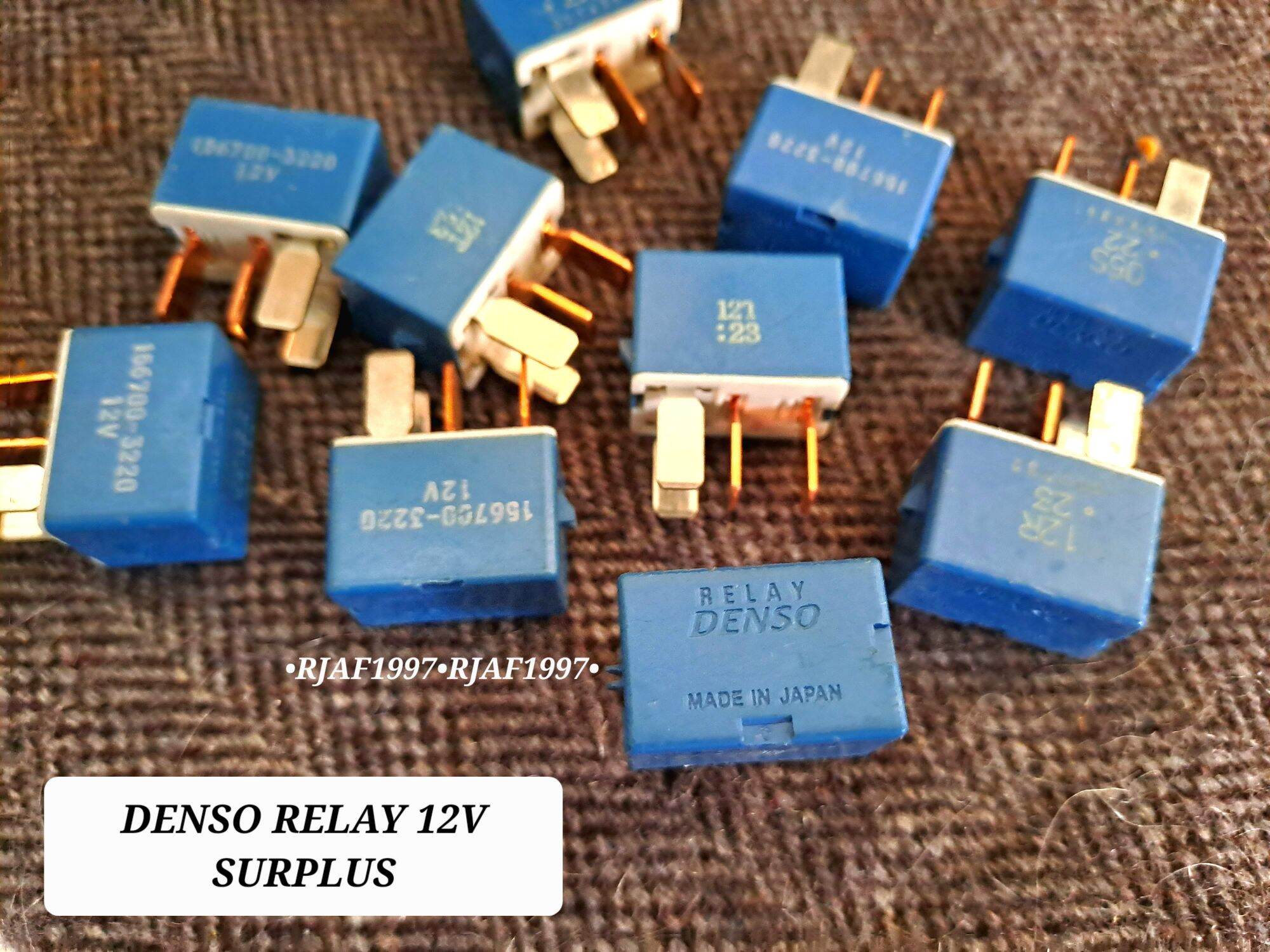 ORIGINAL DENSO RELAY & SOCKET WITH AUTO WIRE 30A 4 PIN BLUE JAPAN ...