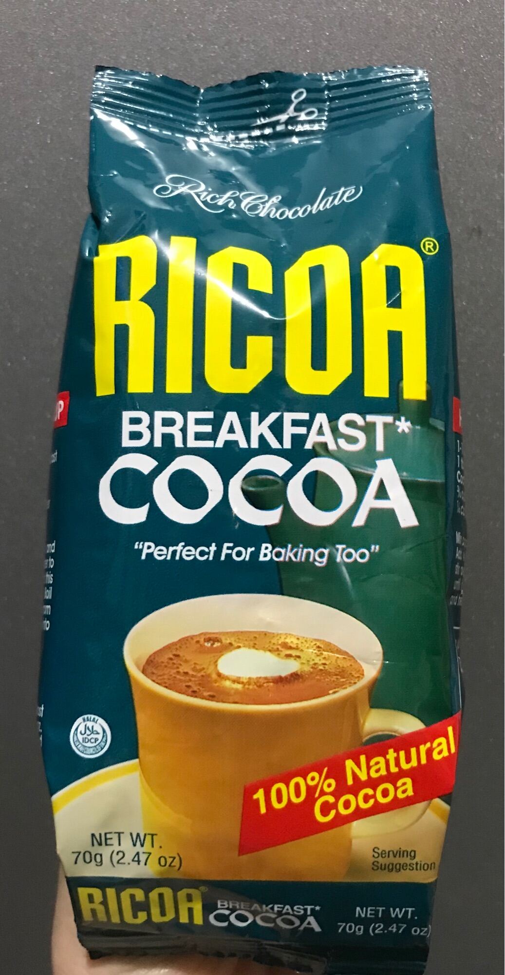 Ricoa Breakfast Cocoa Rich Chocolate 70g | Lazada PH