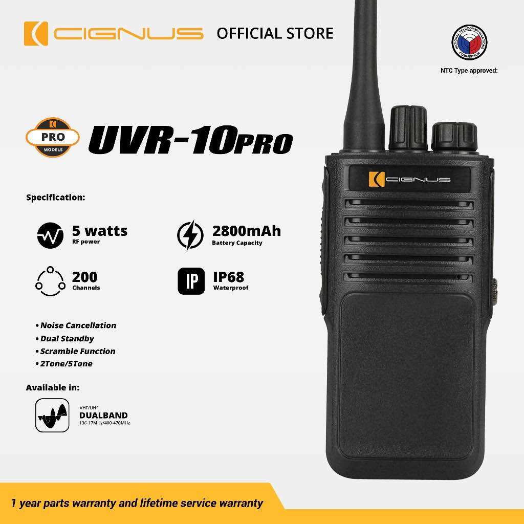 CIGNUS UVR10 PRO Non Keypad Dualband High Power Long Range and ...