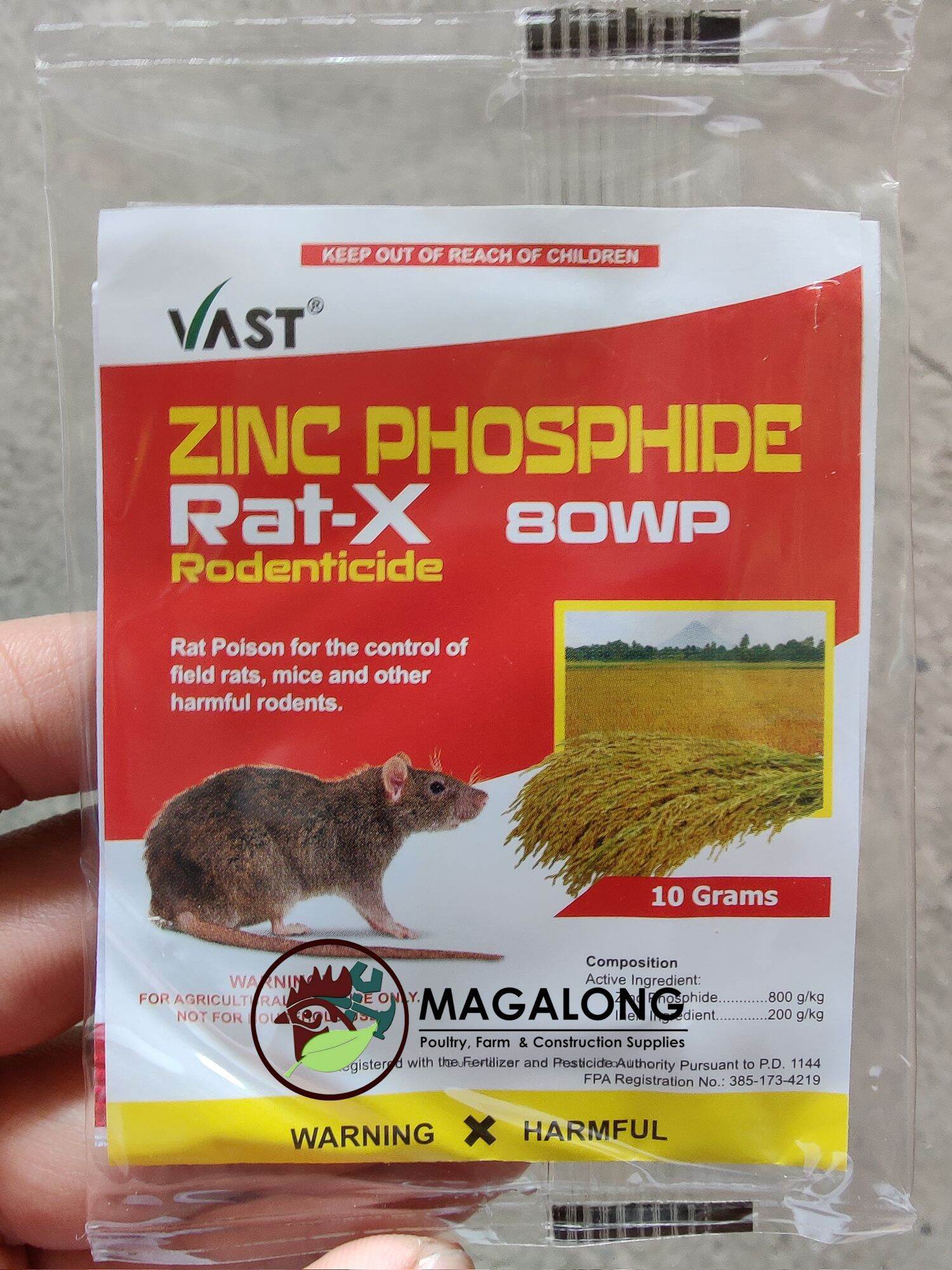 RAT-X (ZINC PHOSPHIDE) - RAT POISON / RAT KILLER - RODENTICIDE [10 ...