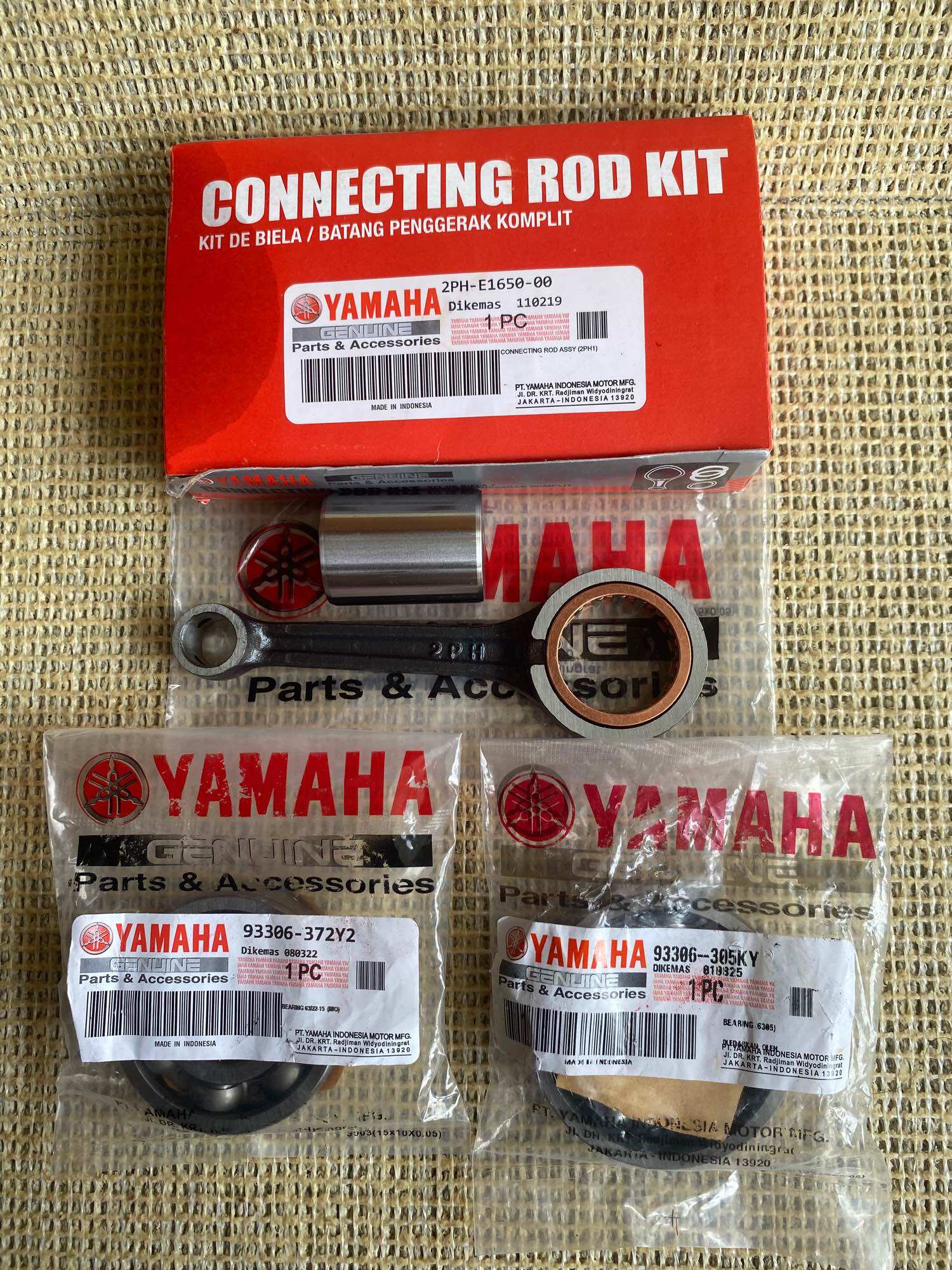 CONNECTING ROD KIT SET WITH BEARING YAMAHA M3, MOI i125, MIO SOUL ...