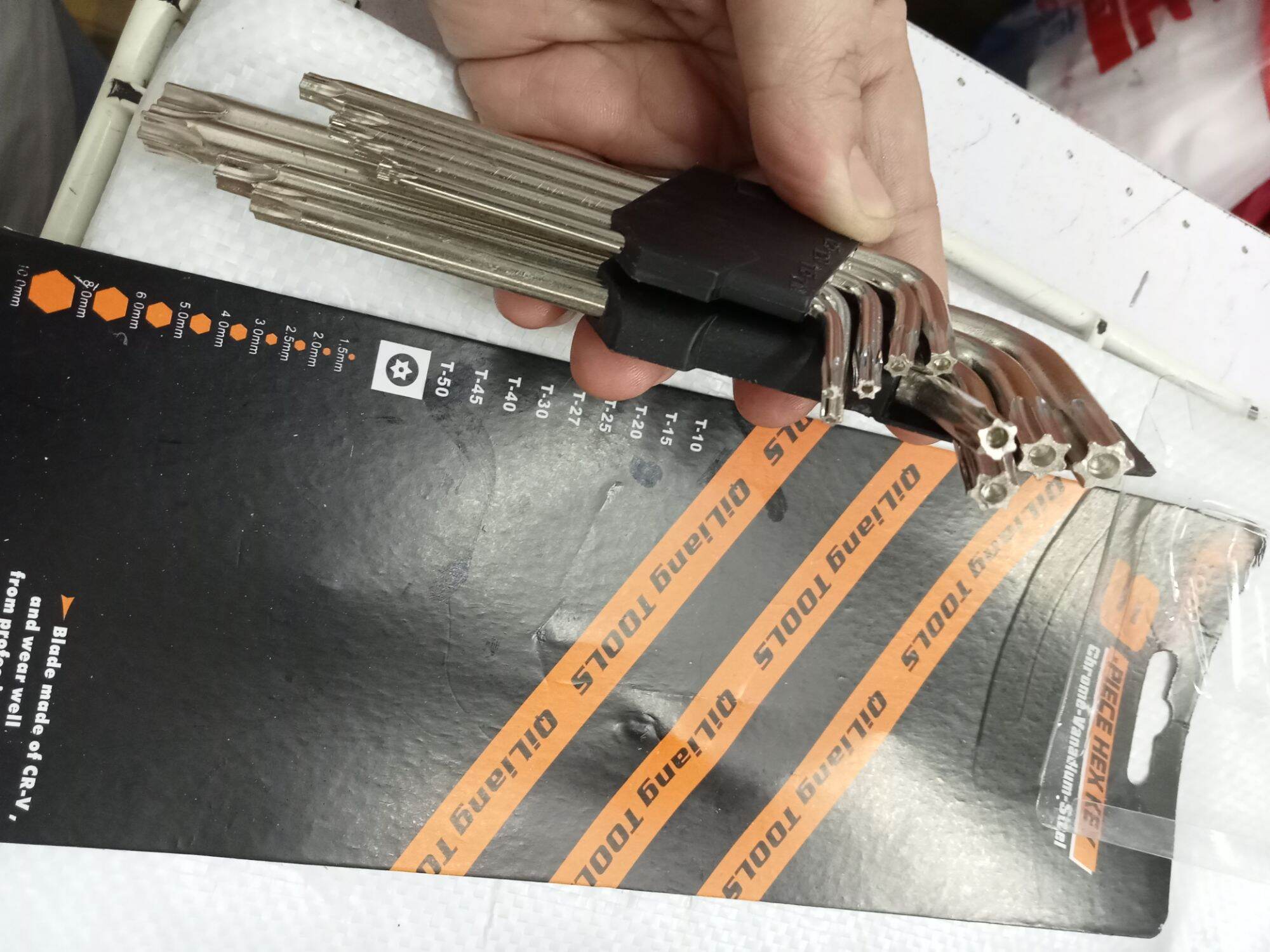 9-Piece Torx Allen Wrench Set Flower type t10~t15~t20~t25~t27~t30~t40 ...