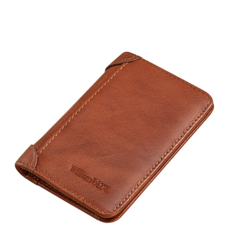 WILLIAMPOLO | Slim & Compact Retro Leather Wallet with Anti-Scanning ...