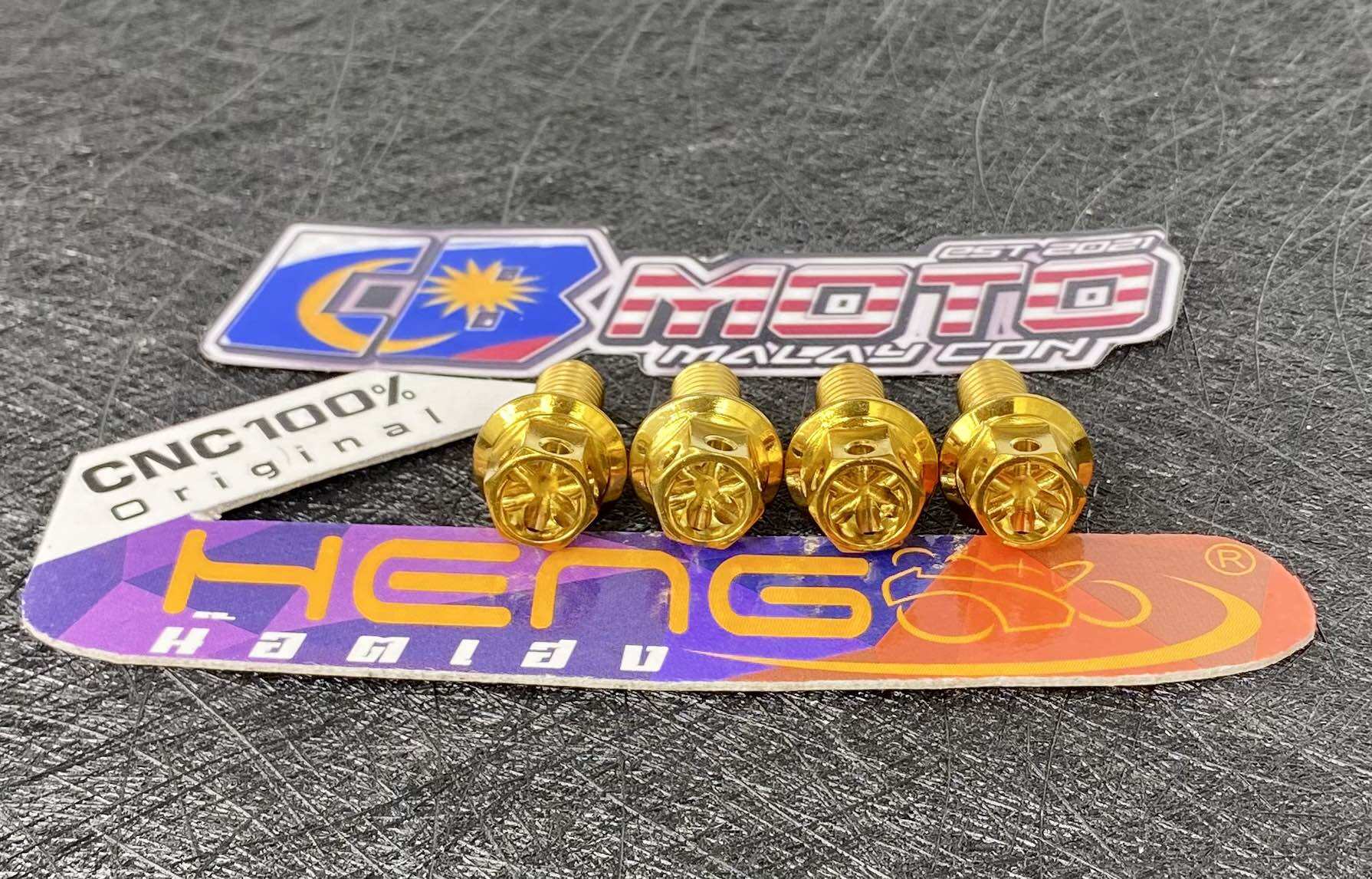 HENG REAR NUT FOR NMAX V1, V2, & V2.1 / AEROX V1 & V2 CNC TITANIUM ...