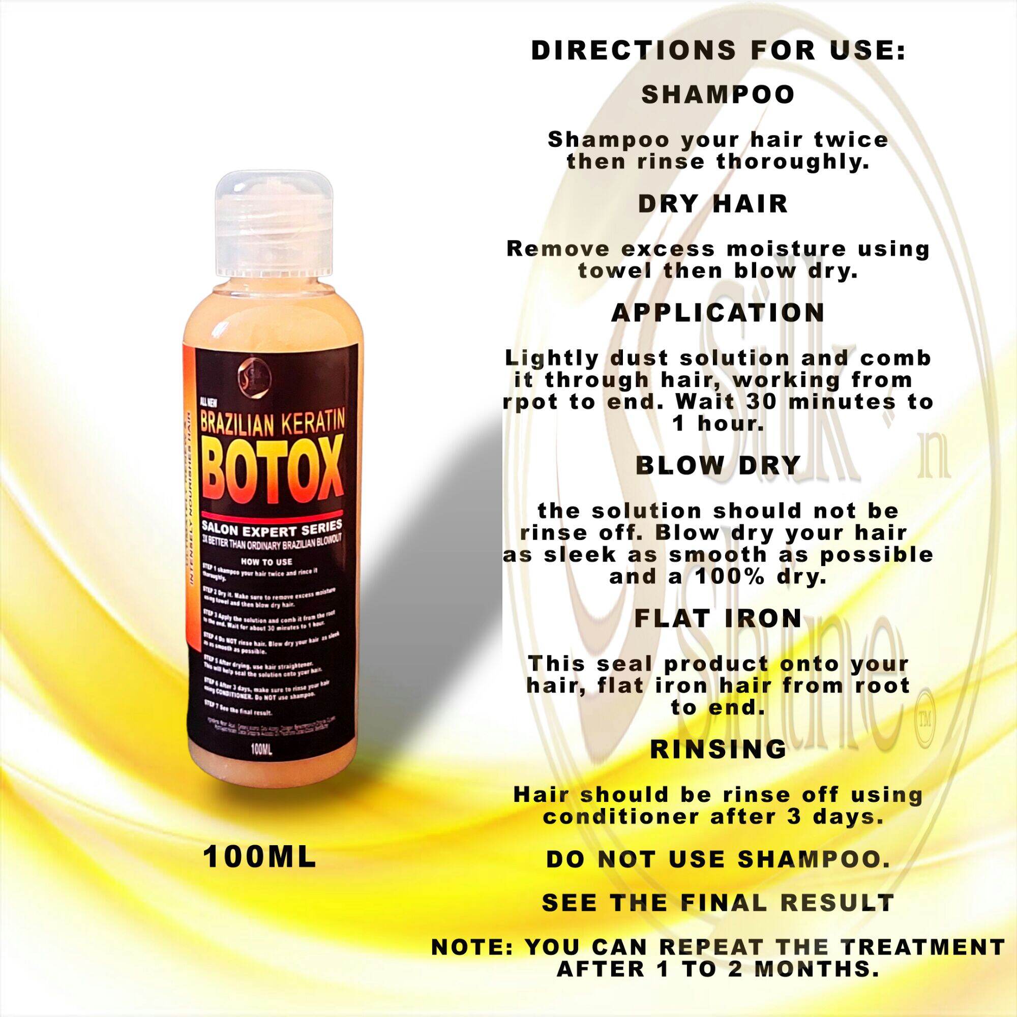 Brazilian Hair Botox Keratin Treatment with Straightening effect ...